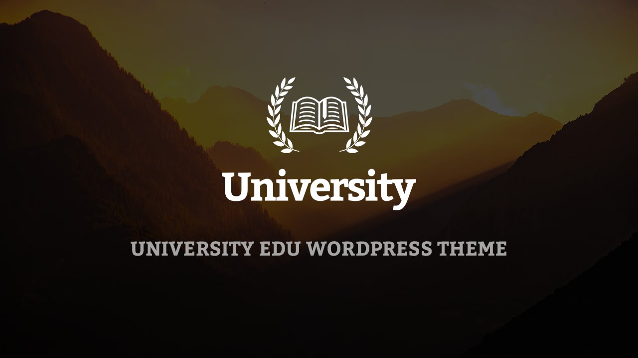 University -  WordPress Theme - Installation