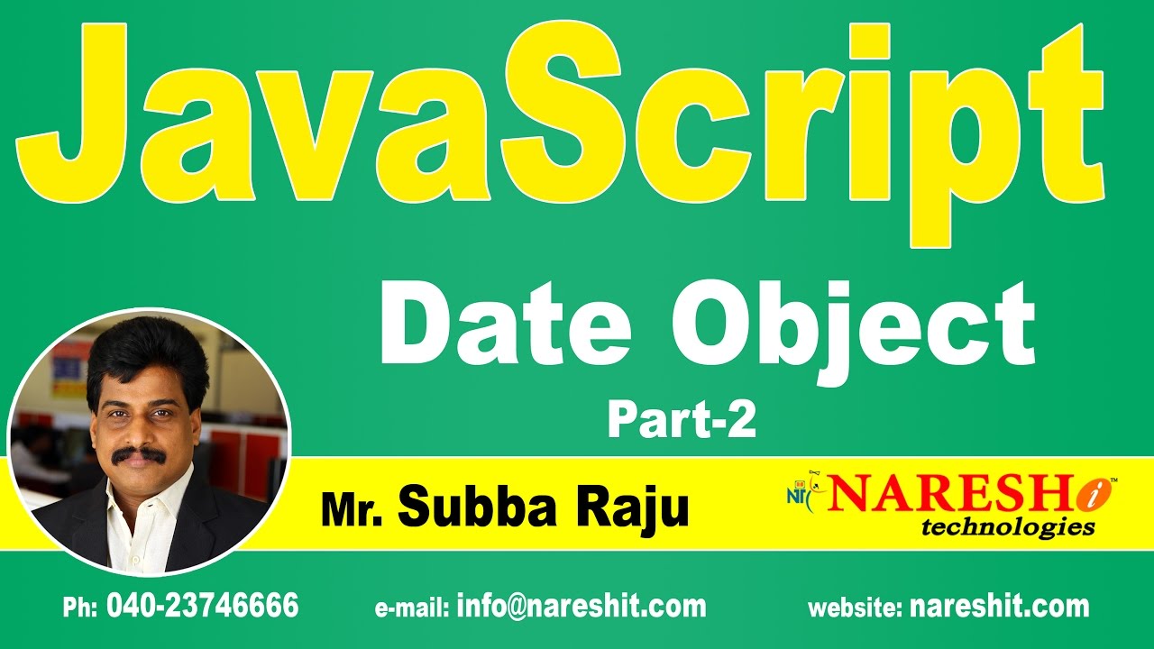 JavaScript Date Object Part 2 | JavaScript Tutorial | Mr. Subba Raju