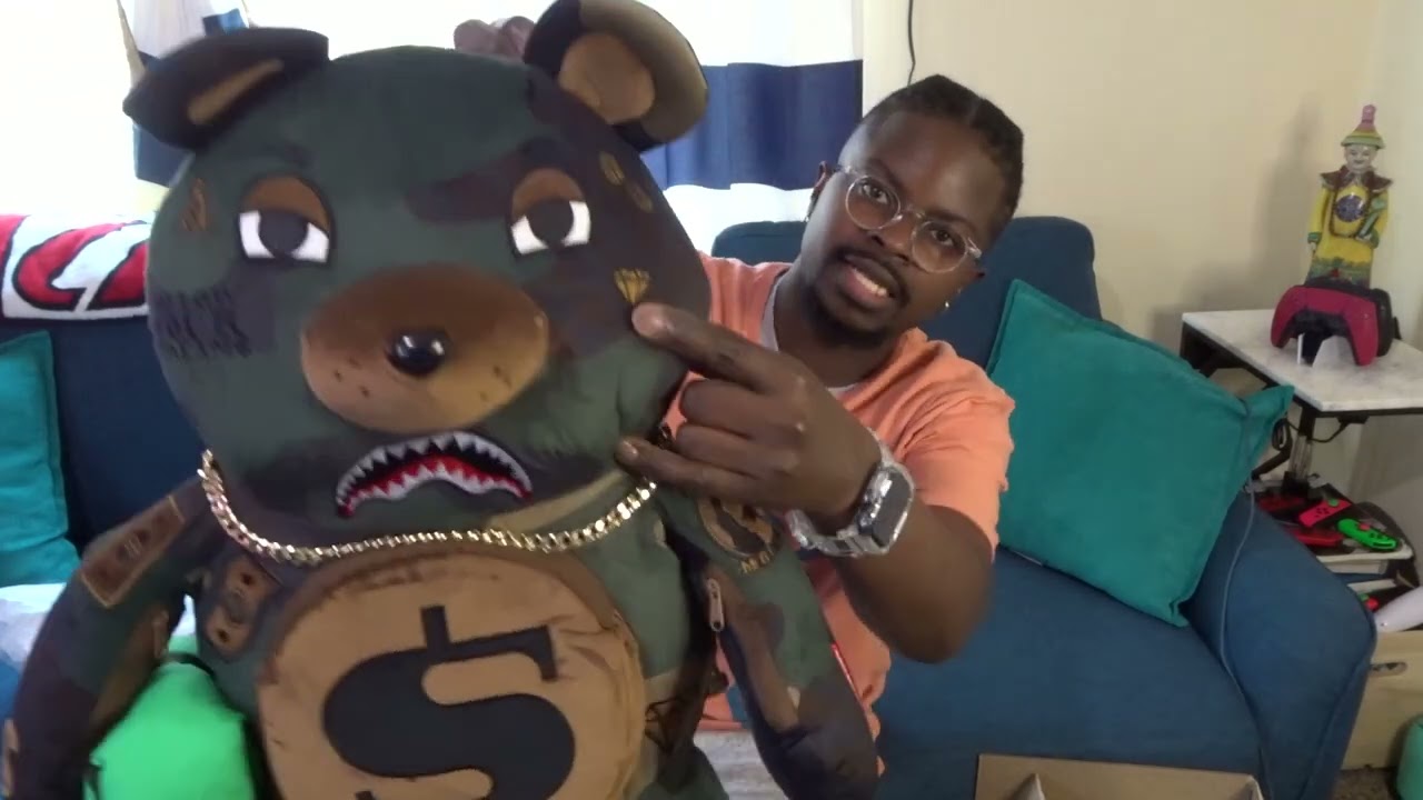 Sprayground CAMOCHECK MONEYBEAR Unboxing