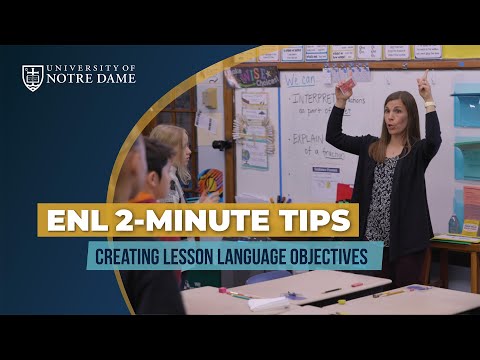 Creating Lesson Language Objectives