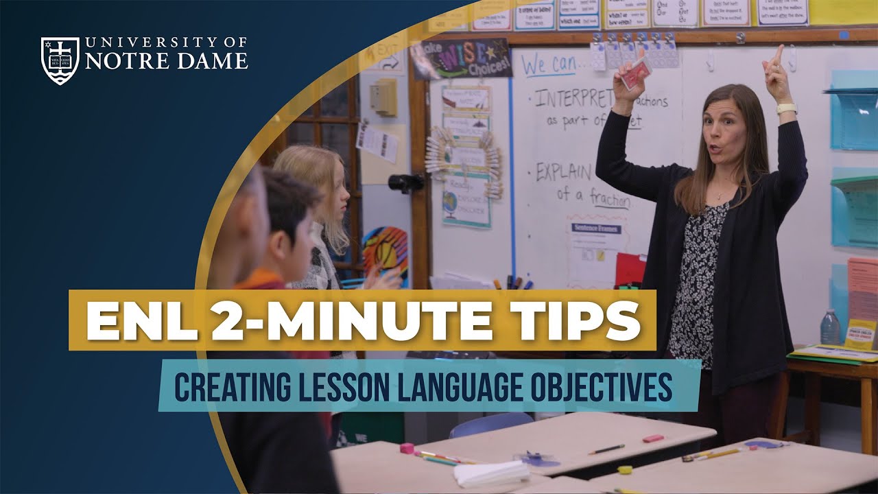 Creating Lesson Language Objectives