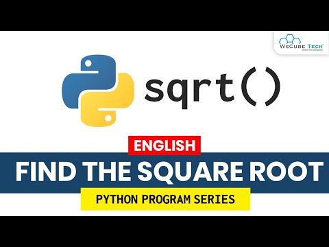 Python Program to Find The Square Root (English) | Tutorial for Beginners