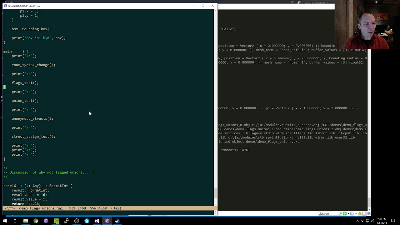 Demo: enum_flags, unions, anonymous structs