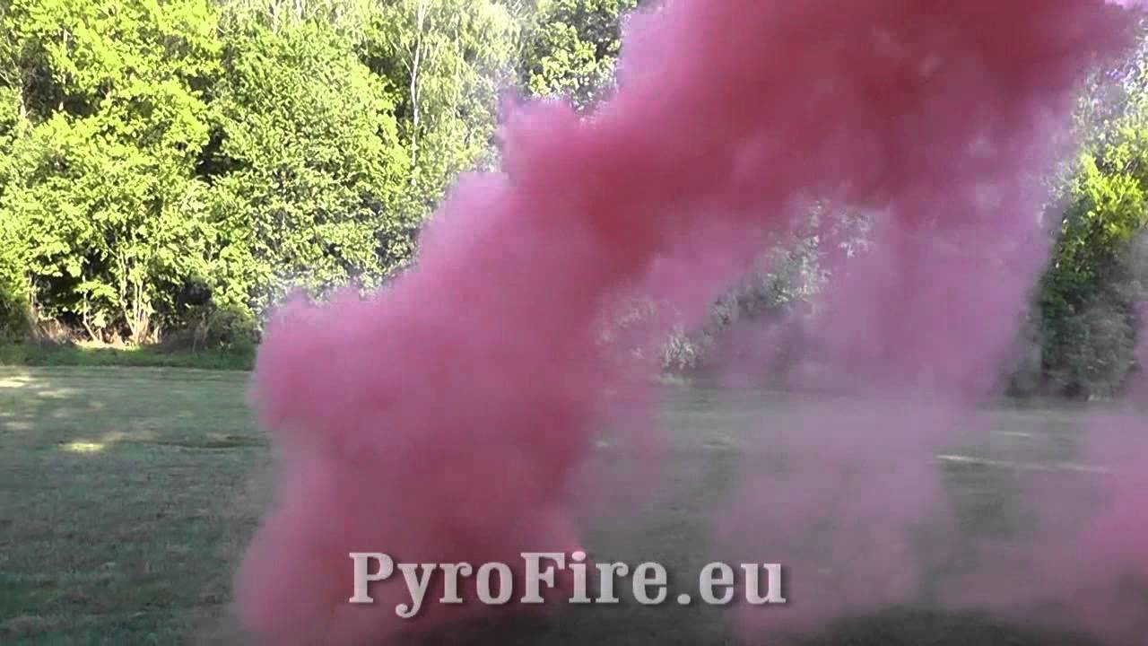Red smoke grenade w. lever igniter