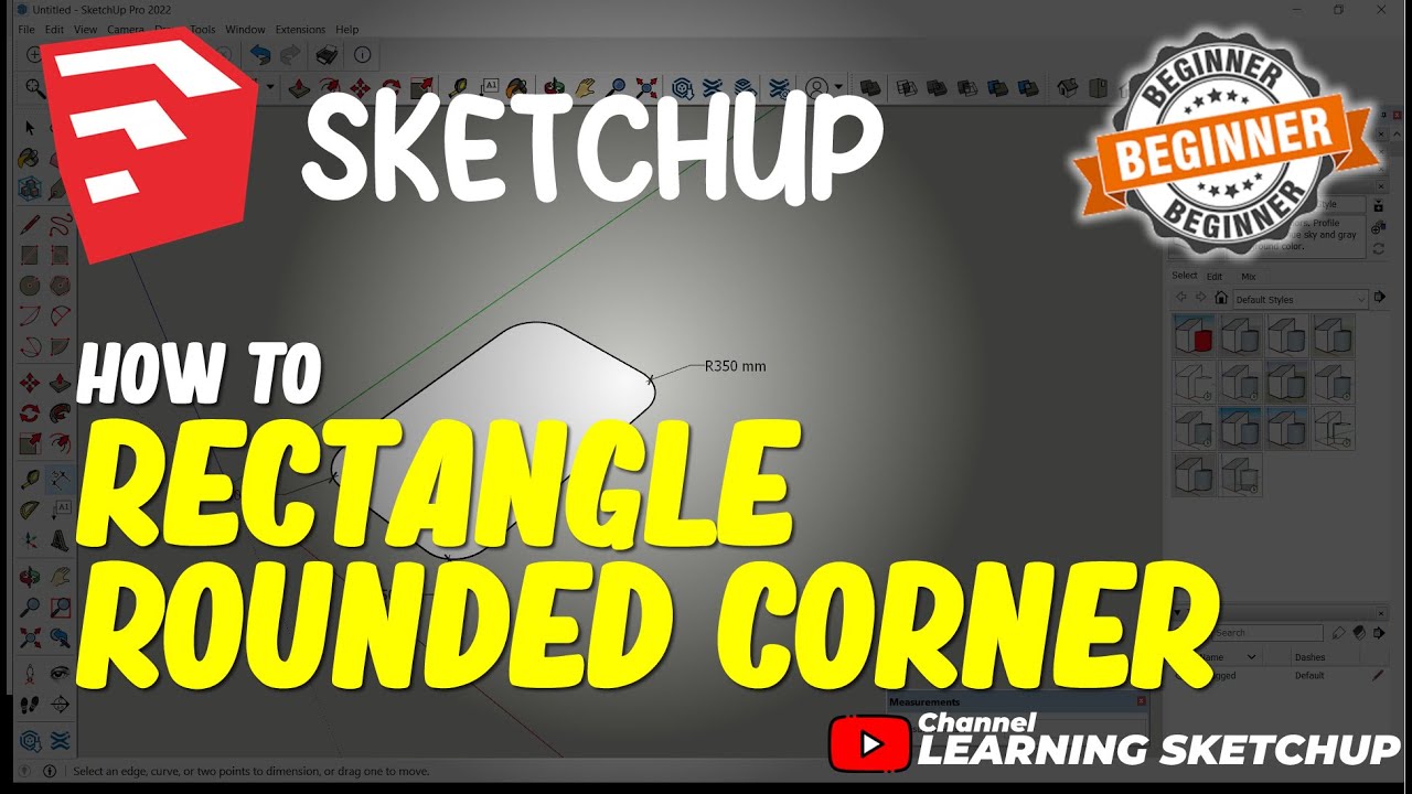 How To Rectangle Rounded Corner In Sketchup