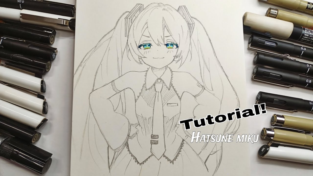 How to draw Hatsune miku || Easy steps full tutorial