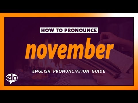 How To Pronounce November | Definition and Pronunciation (Human Voice)