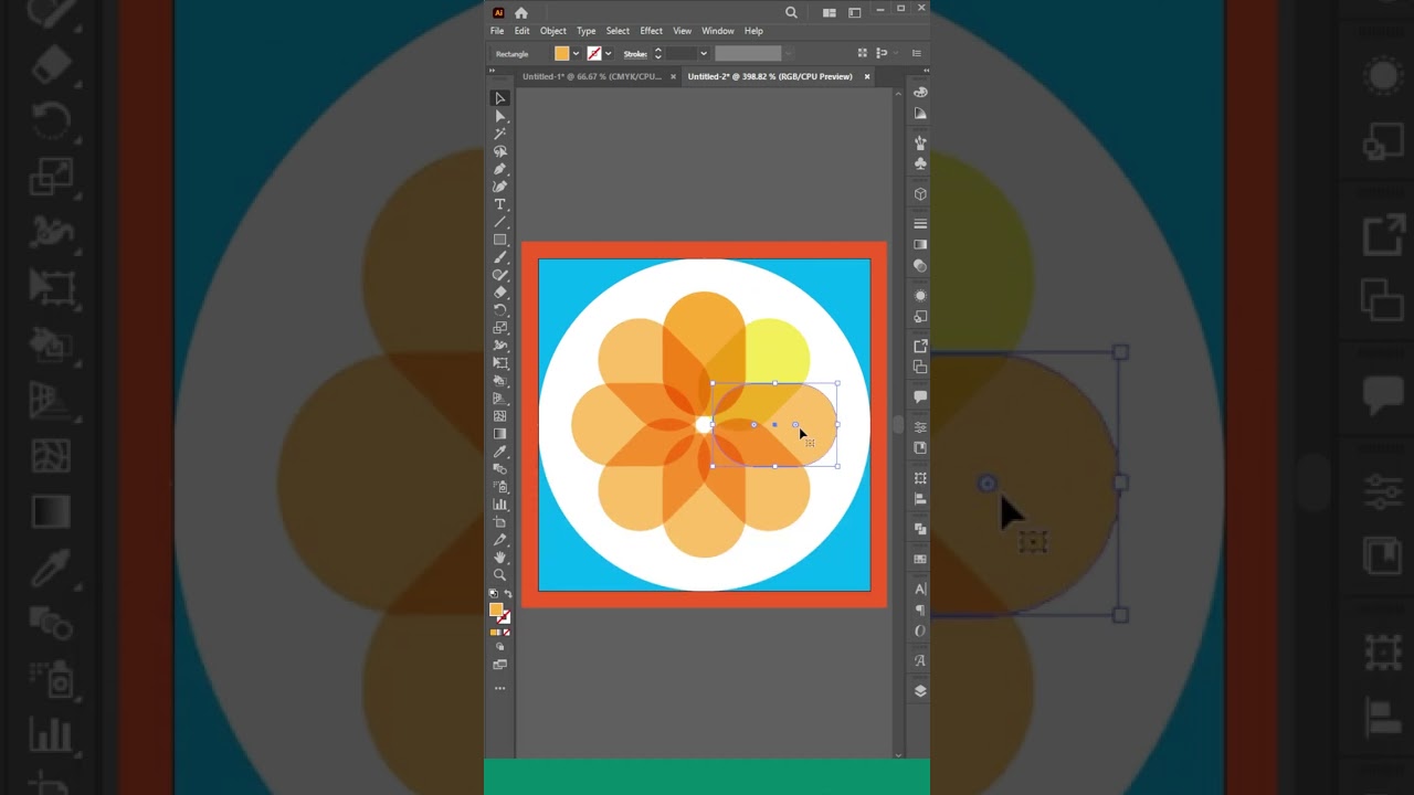 How to create An Apple Photos App icon in Illustrator #shorts