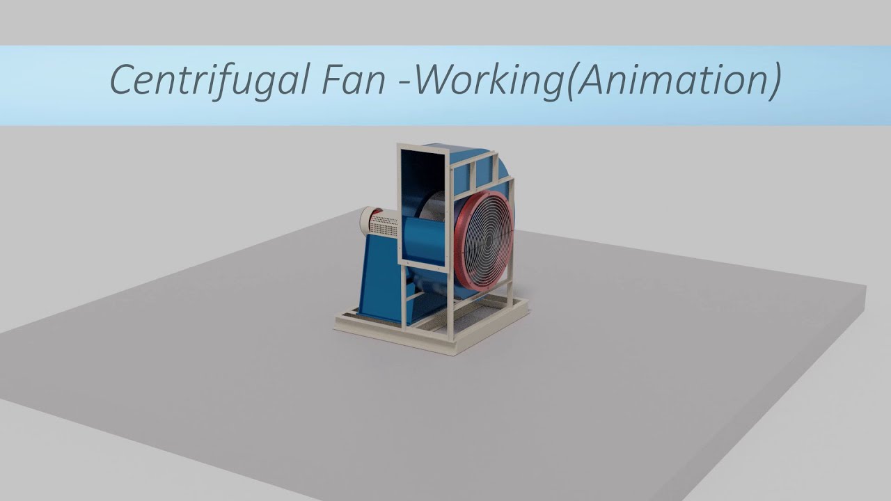 Centrifugal fan working (Animation)-Blender Software