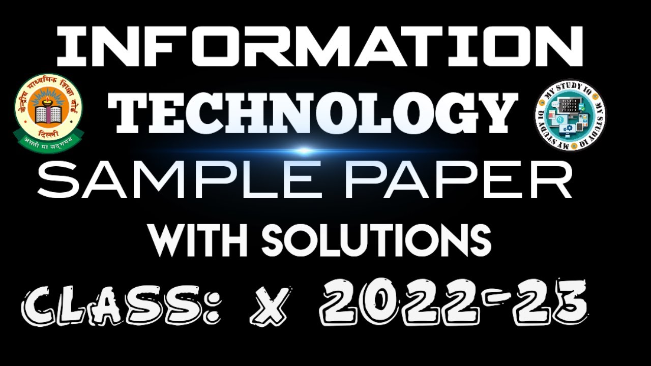Information Technology sample paper with solution class x 2022-23