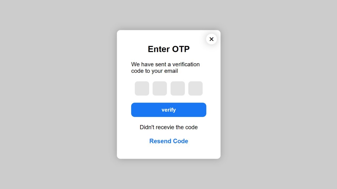 How to Build a Modern OTP Verification Form Using HTML & CSS