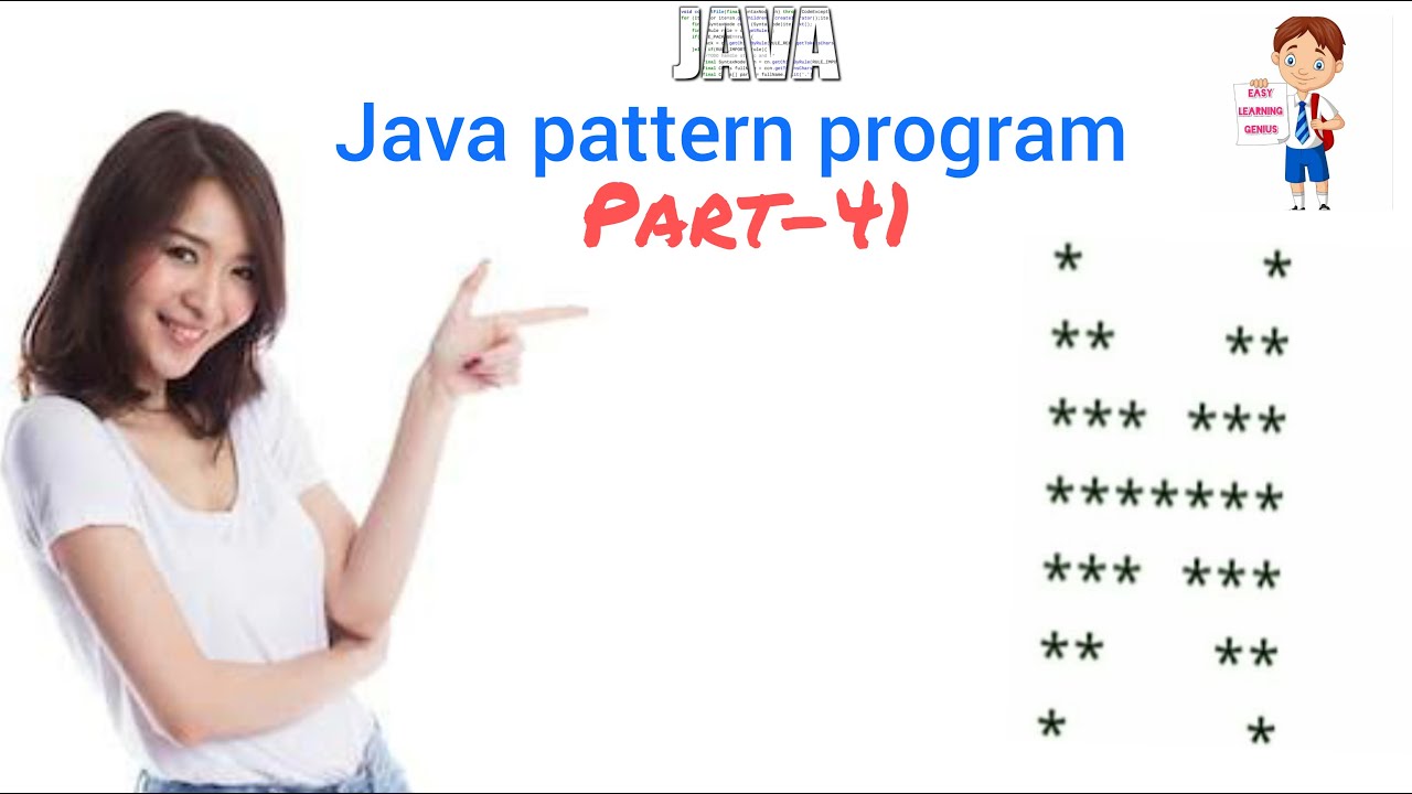 Java pattern program part 41 Easy Learning Genius