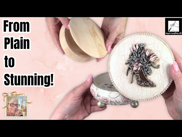 How to Transform a Simple Wooden Box into an Elegant Trinket Box with ...