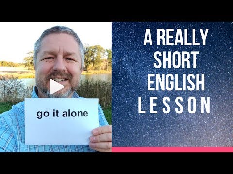 Meaning of GO IT ALONE and FLY SOLO - A Really Short English Lesson with Subtitles