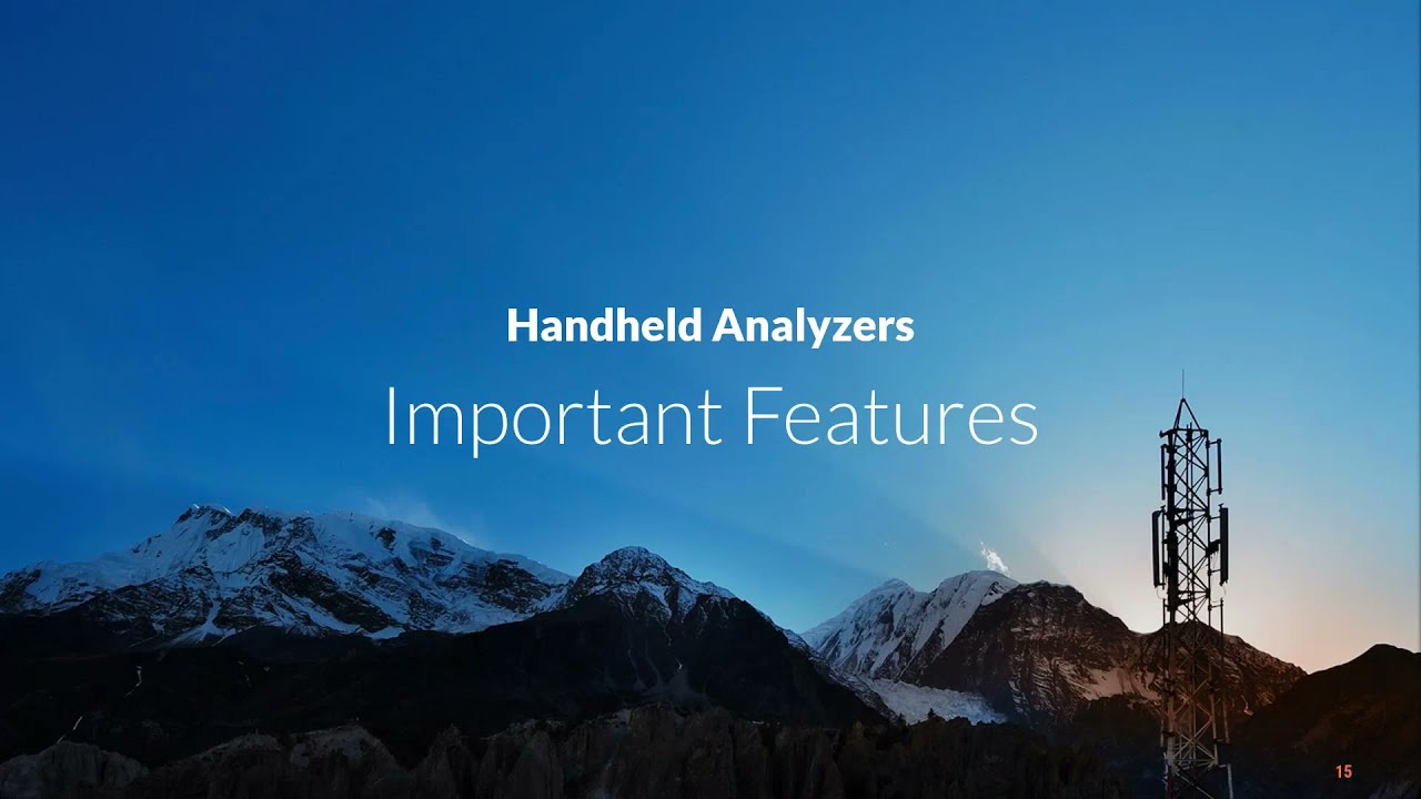 Handheld Spectrum and Combination Analyzers Webinar