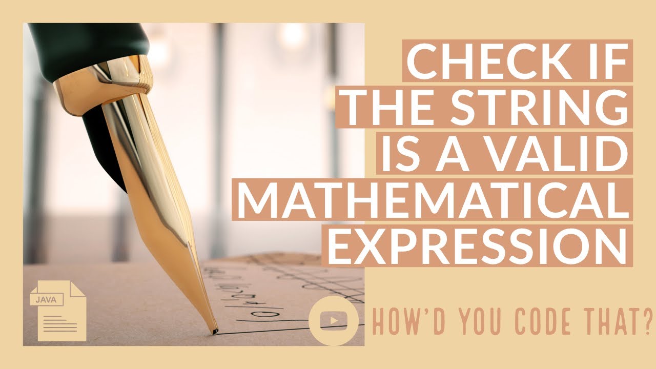 Mathematical Expression Java Coding Challenge | Edabit | How'd You Code That?