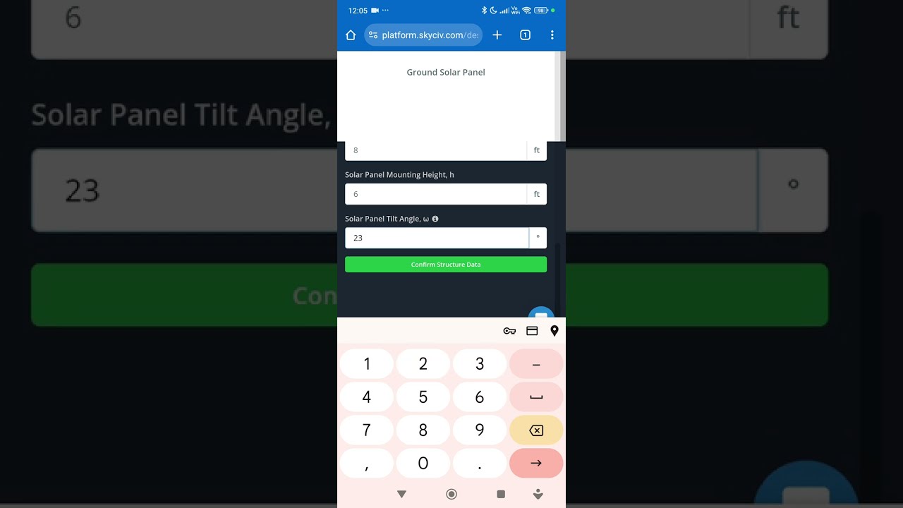 Seismic Load for Ground-mounted Solar Panel using SkyCiv Load Generator (ASCE 7-16)