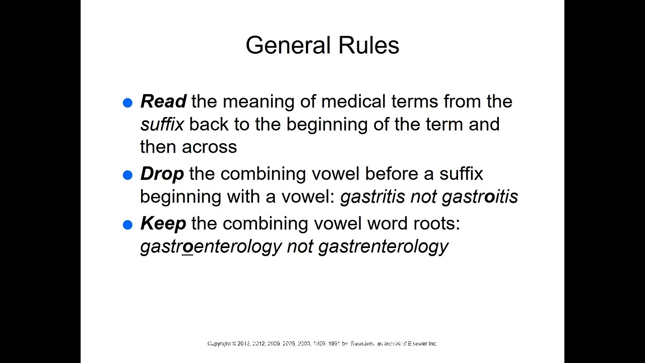 Medical Terminology   Chapter 1   Basic Word Structure