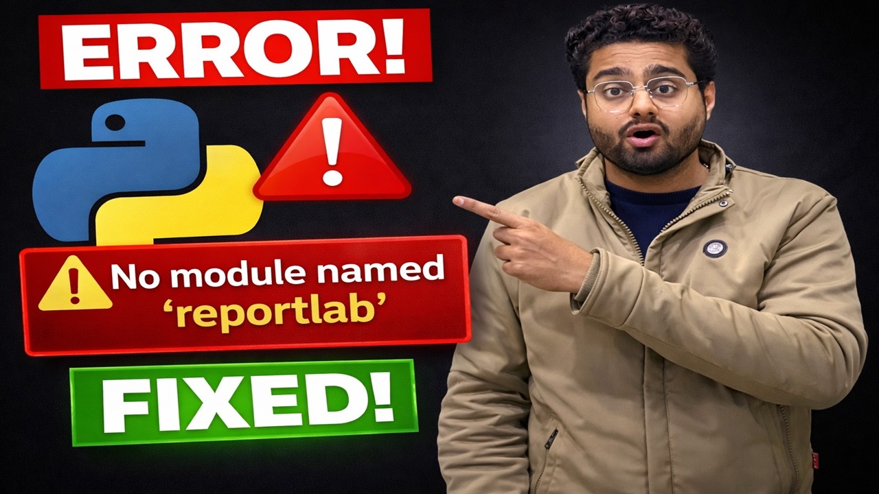 How to install Python Libraries in Visual Studio Code | No module named 'reportlab'