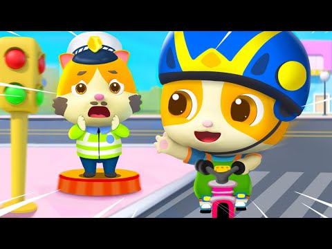 Baby Kitten Drives the Car | Safety for Kids | Police Car | Nursery Rhymes | Kids Songs | BabyBus
