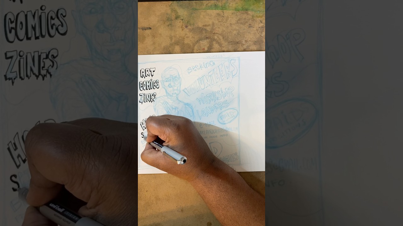 NEW Volunteers Wanted Flyer! HAND LETTERING Inks Part One