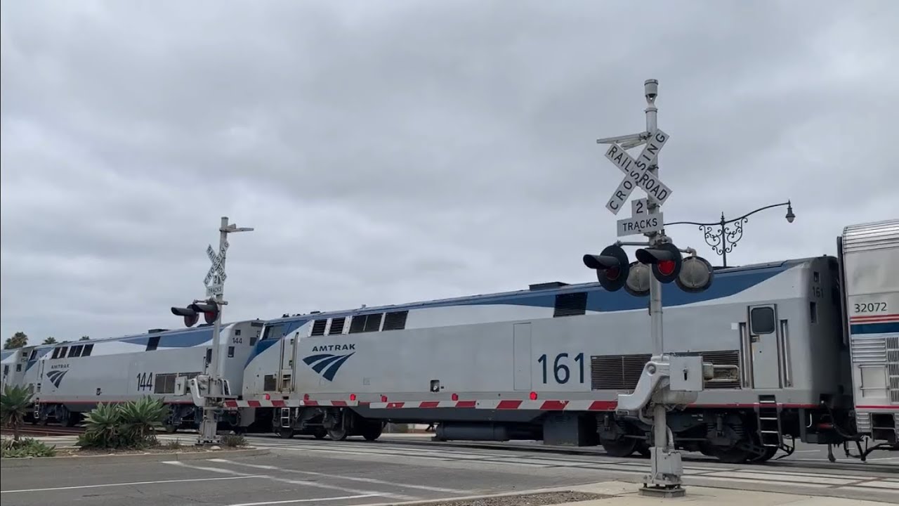 (RARE Triple Header) Amtrak 154 #14 Coast Starlight, S. Calle Cesar Chavez Rail... Santa Barbara, CA