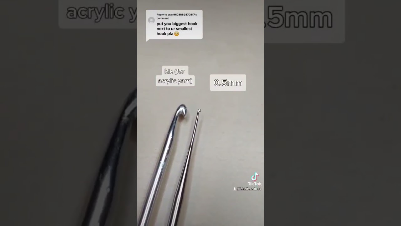 smallest vs. biggest crochet hook!