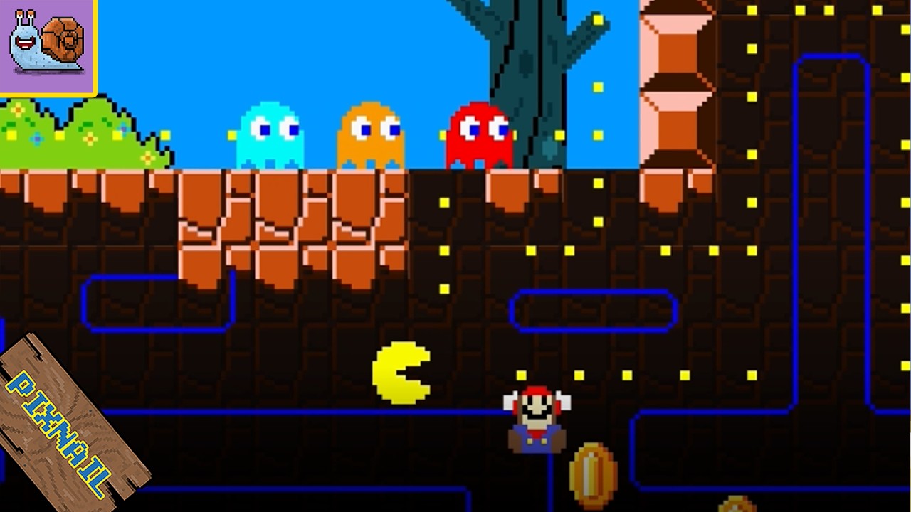 Super Mario Connect With PacMan All