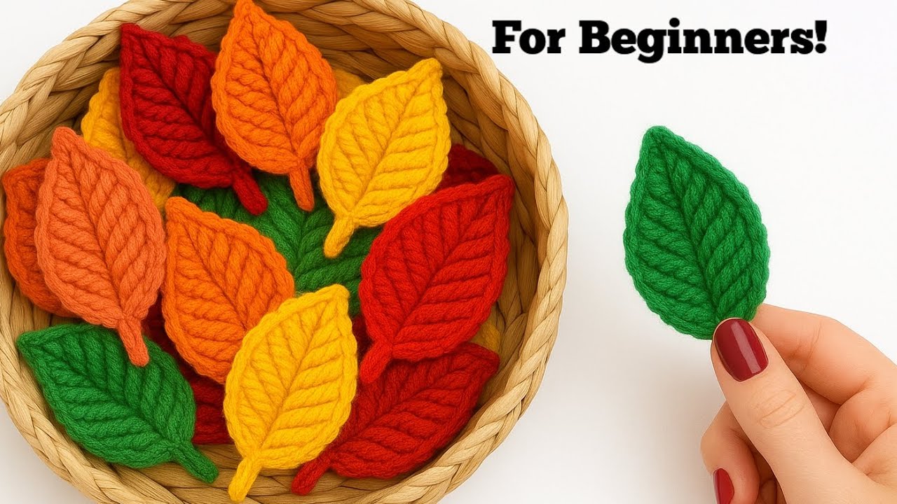 How to Crochet For Beginners😱!This Crochet Leaf Is Going Viral