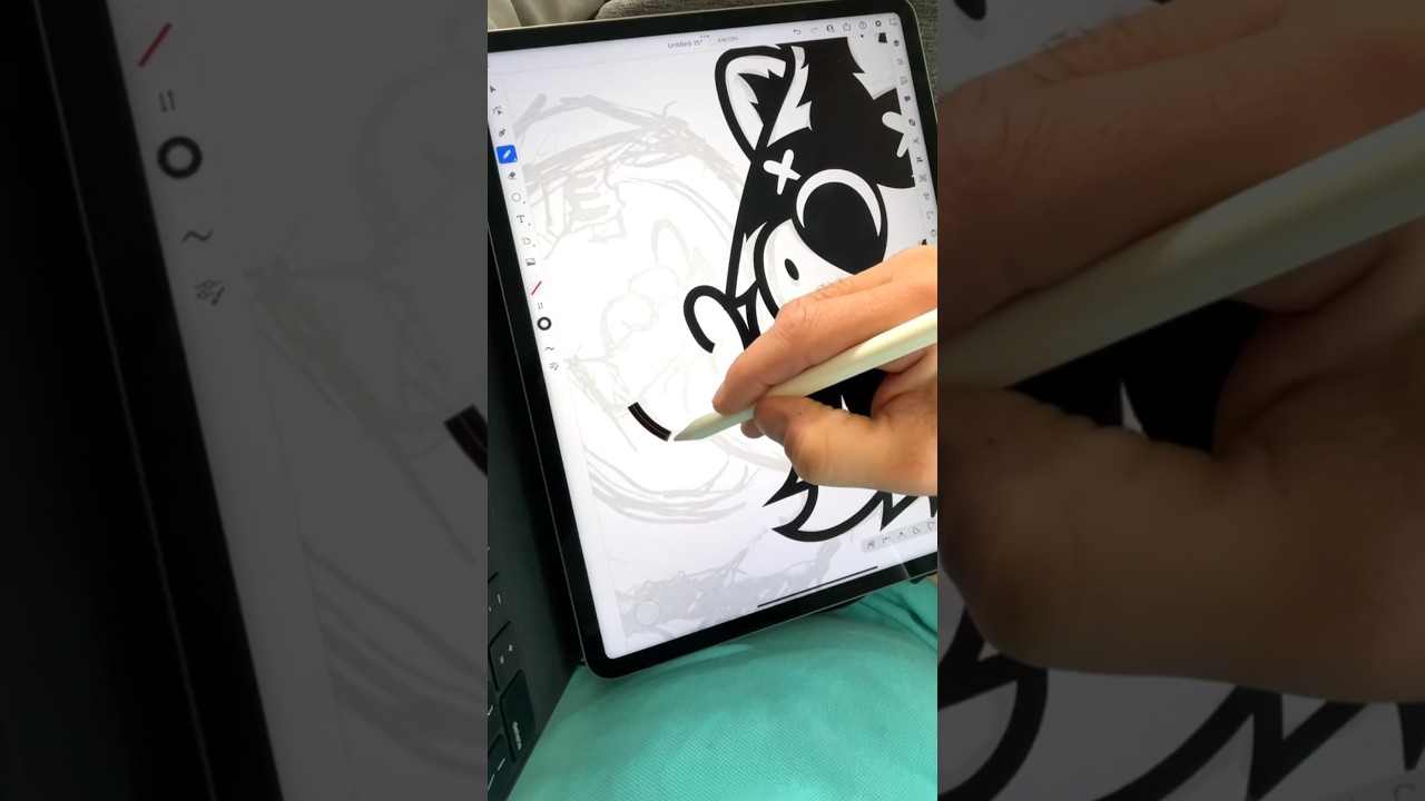 Illustrating a raccoon character for my daughter. #ipad #illustrator #art #drawing #process