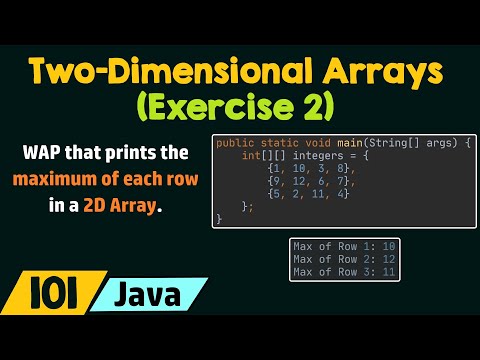 Learn Two Dimensional Arrays in Java Exercise 2 - Mind Luster