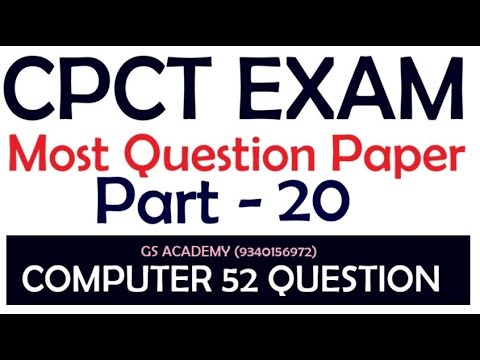 CPCT practice test Part - 20, #computer #video