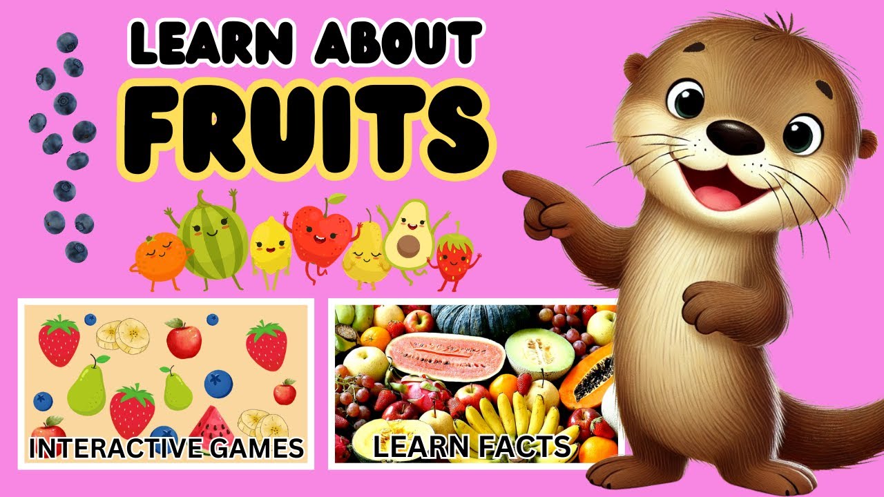 Fun with FRUITS | Simple Kid Learning | Repetitive Words | Simple Visuals | Play with OzzieTheOtter