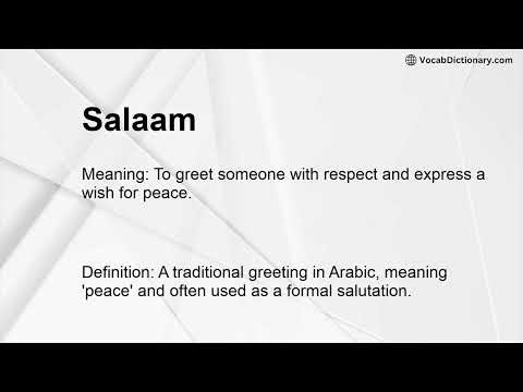 Salaam Meaning