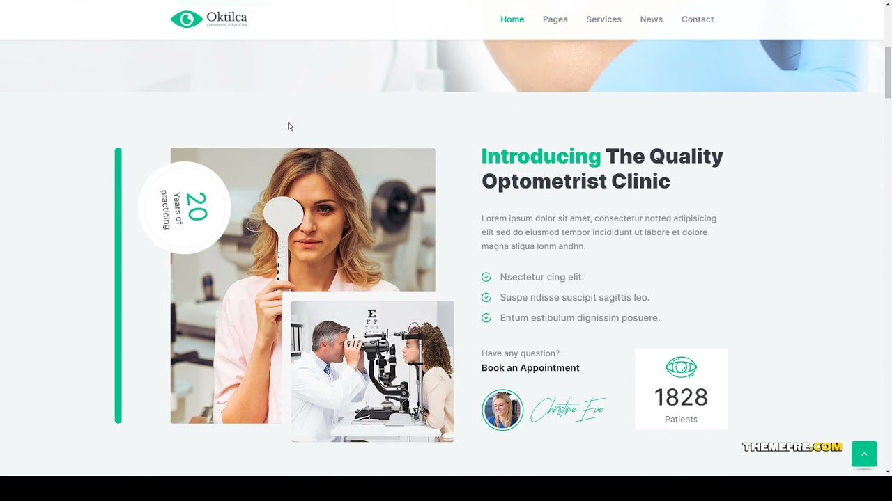 Oktilcal - Eye Care WordPress Theme eye clinics vision care Shimazaki