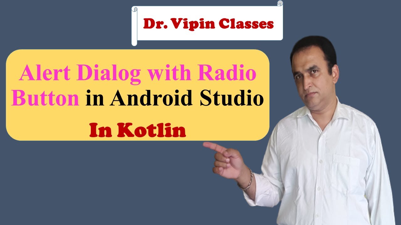 Alert Dialog with Radio Button in Android Studio