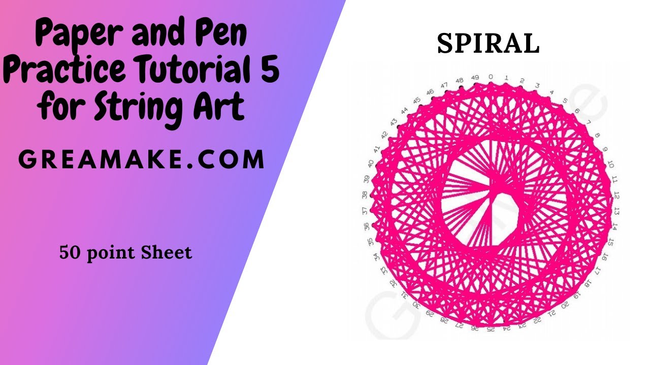 String Art Practice Paper Pen SPIRAL Patterns Math STEM Activity Tutorial 5