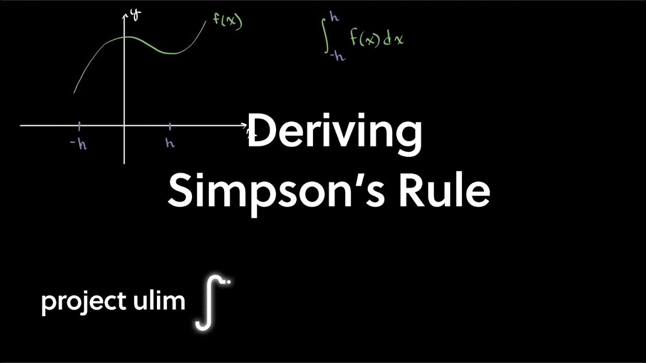 Deriving Simpson's Rule | Single Variable Calculus | Project Ulim