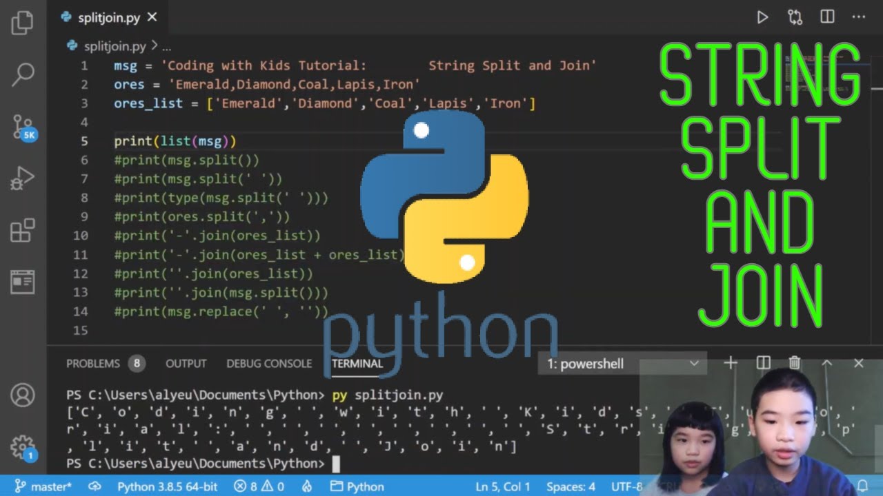 How to Code PYTHON: *String Split and Join*