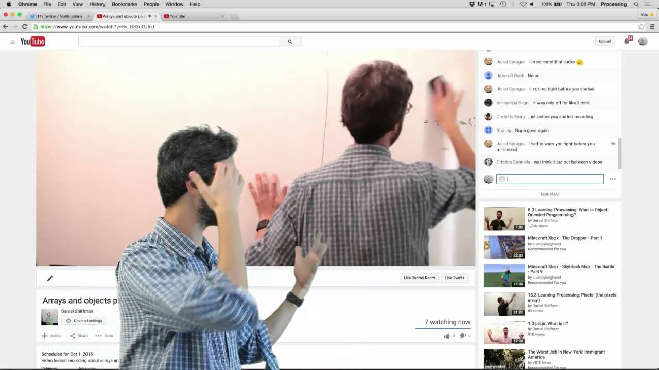 Live Stream #5: Arrays and Objects with p5.js