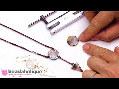 How to Punch Holes in Acetate Using the BeadSmith Two Hole Metal Punch Tool