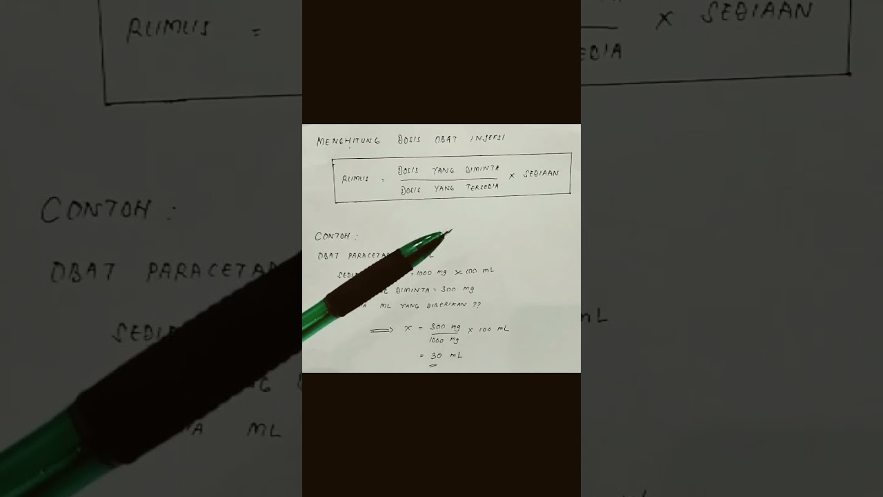 Menghitung Dosis Obat Injeksi #tips #obat #nurse #tutorial