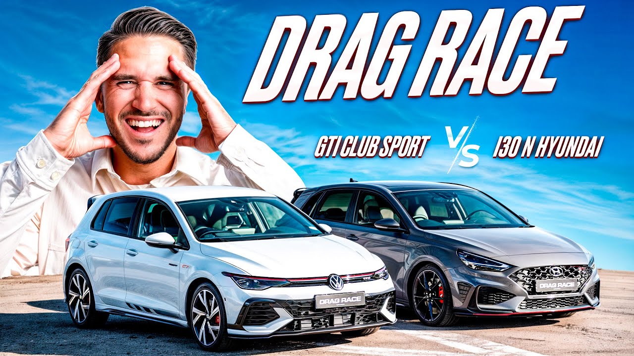 VW Golf GTI Clubsport Drag Races Hyundai i30 N Performance, German ...