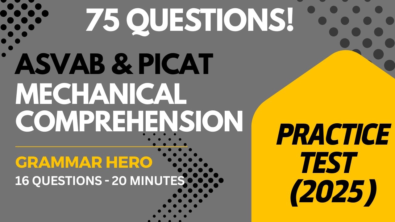 Mechanical Comprehension Practice Test for the ASVAB & PiCAT: Everything You Must Know  #acetheasvab