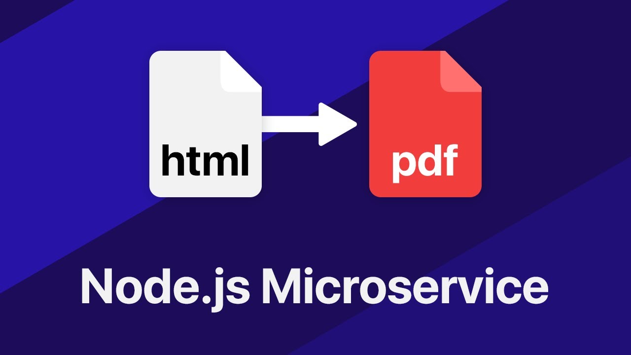Create a Node.js HTML to PDF Microservice - Coding Session 🚀