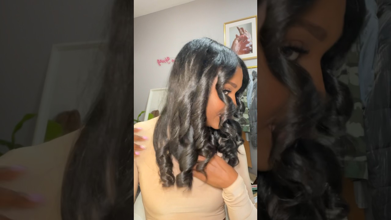 Pin Curl Tutorial on Straight Natural Hair, Flat Iron Curls #straighthair #naturalhair #pincurls