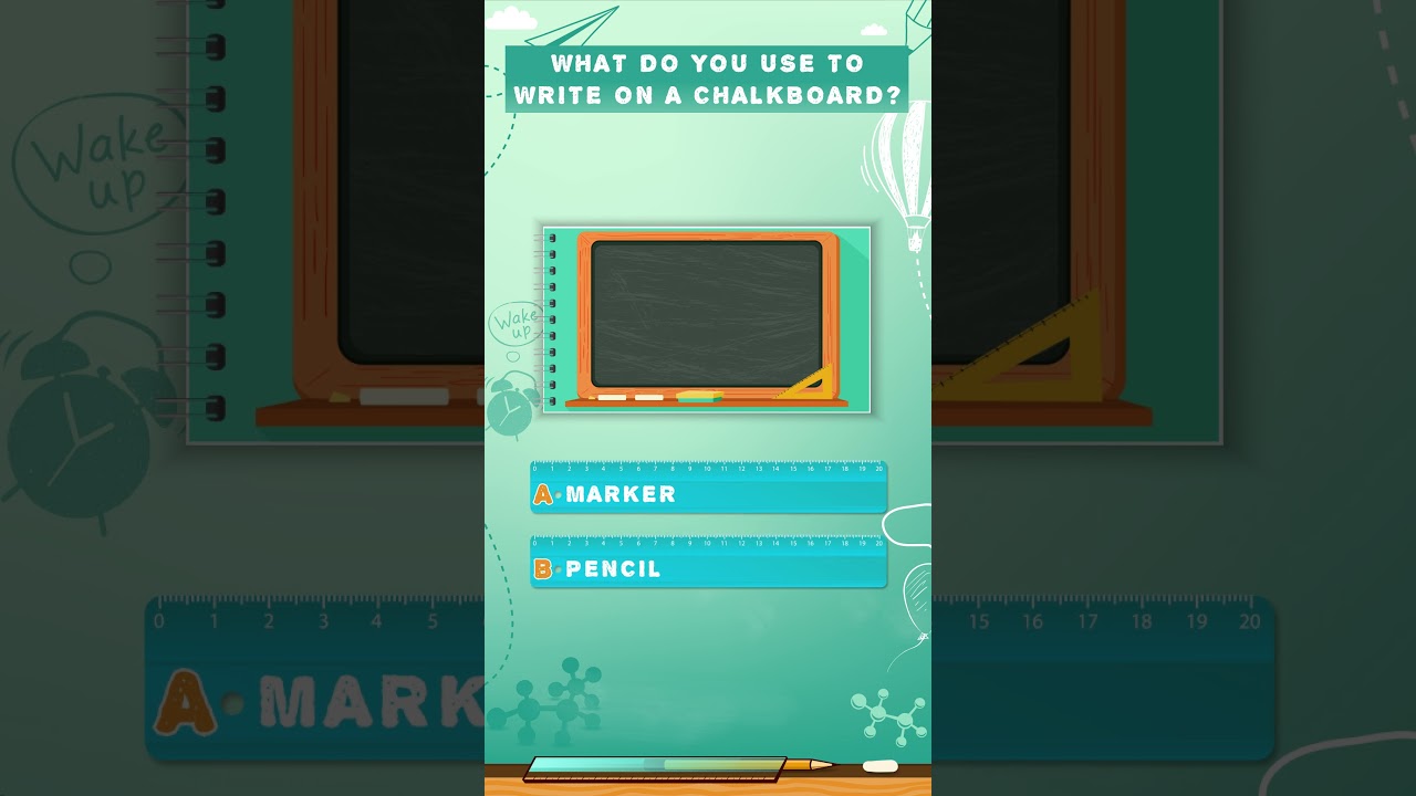 What do you use to write on a chalkboard? | Kids Quiz #quizforchildren