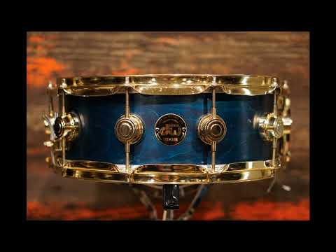 DW 5.5x14" Craviotto Solid Maple Snare Drum - Blue Azure | Reverb