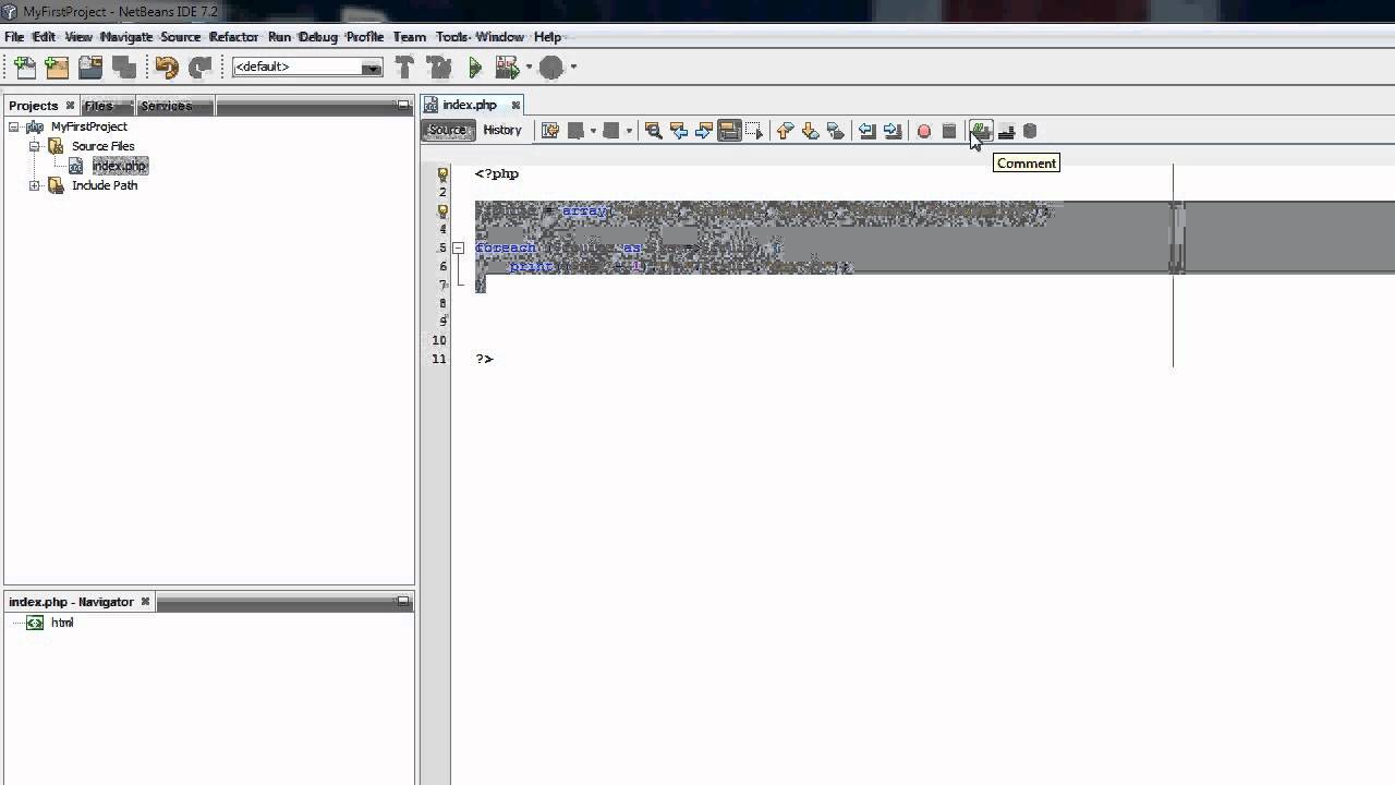 NetBeans PHP Tutorial - Loops, variables extended and comments #4