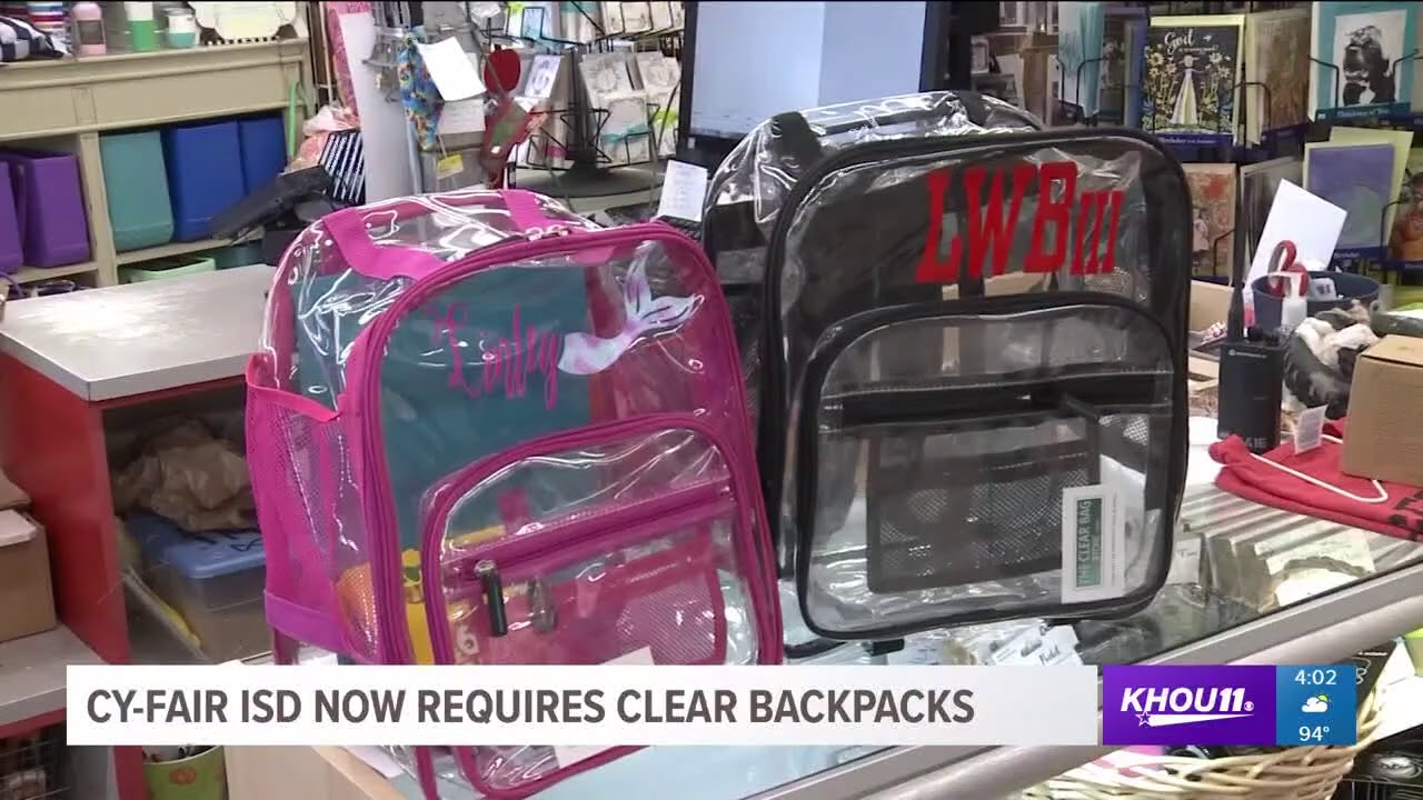 Cy-Fair ISD now requires clear backpacks